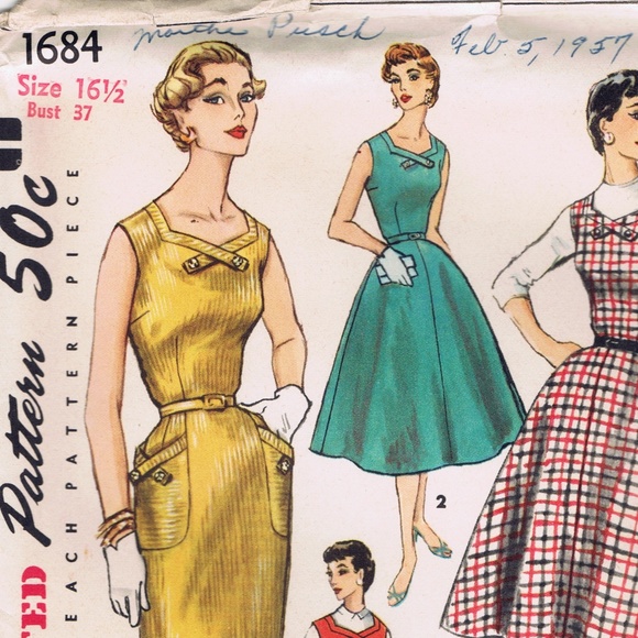 Simplicity | Dresses | Uncut 956 Simplicity Pattern 1684 Dress 165 ...